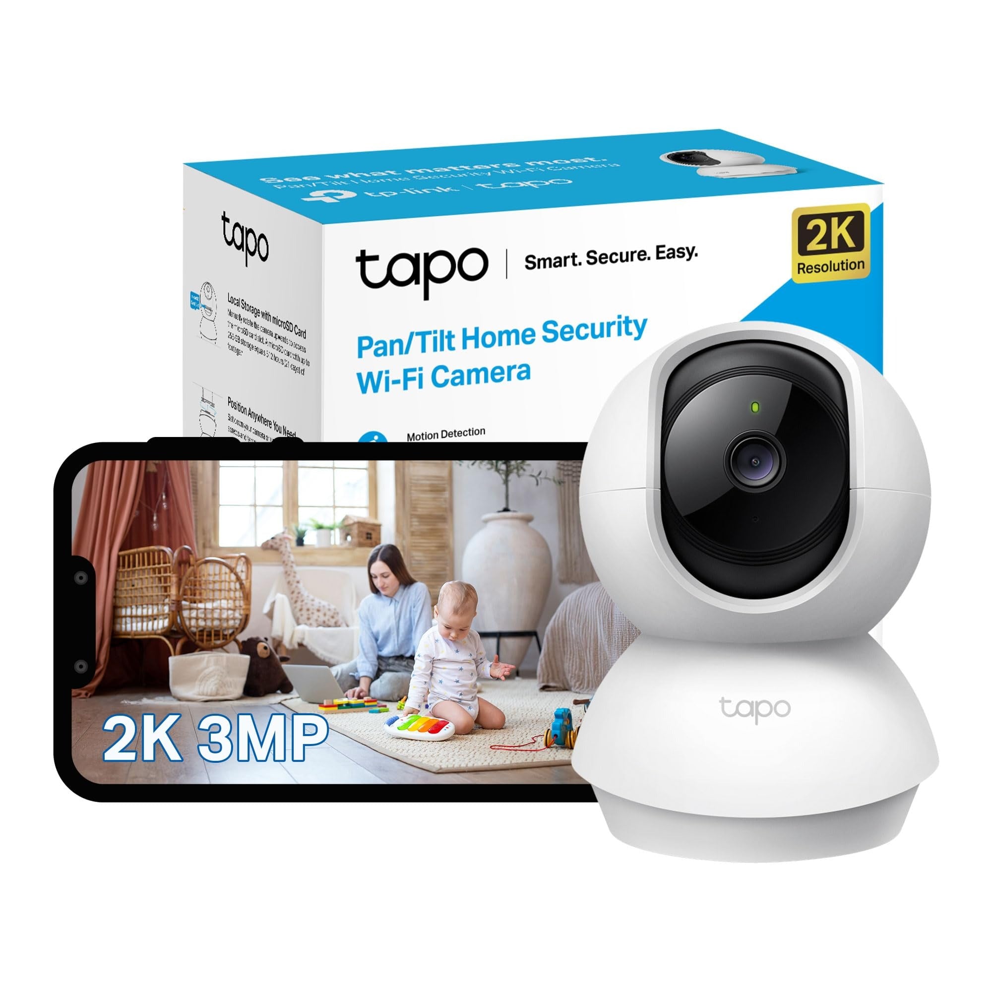 TP Link Tapo C210 2K Pan Tilt Indoor Security Camera Al Samman TP Link Tapo C210 2K Pan Tilt Indoor Security Camera Al Samman
